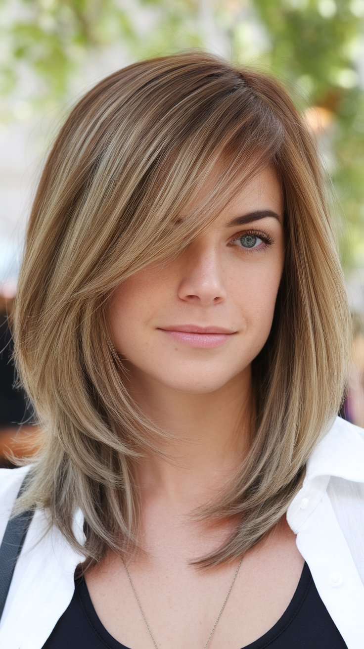21 Simple and Beautiful Medium Length Hair With Layers – Dollar Walk Runway