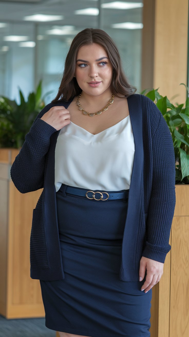 27 Plus Size Work Outfits For Office Elegance – Dollar Walk Runway